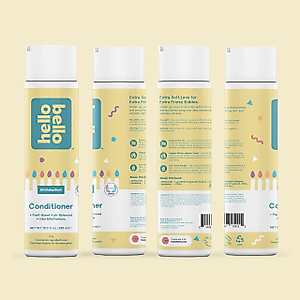Hello Bello Premium Conditioner I Ultra Mild, Moisturizing Conditioner for Babies and Kids I Birthday Bash Scent I 10 FL Oz (1 Pack)