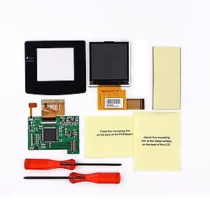 HISPEEDIDO 2.2 inch Color Changing LCD Backlit Screen Kits Replacement Backlight Mod Kits For GameBoy Color GBC Consoles Accessories (2.2" smaller Display) No need welding or cutting