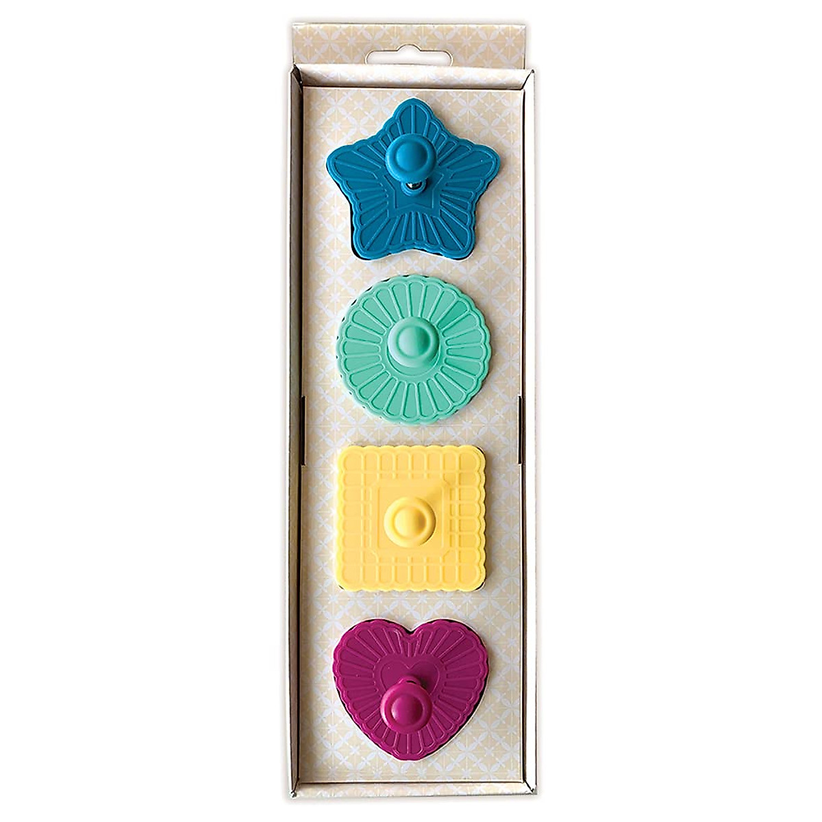 Talisman Designs Plunger Style Thumbprint and Linzer Cookie Cutters, 4 Piece Set