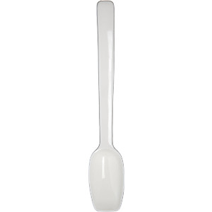 Carlisle FoodService Products 12 Pack Solid 9 Inch Spoons, Portion Control Utensils for Salads and Desserts, Durable Polycarbonate, Dishwasher-Safe, NSF Certified, Plastic, White (Pack of 12)