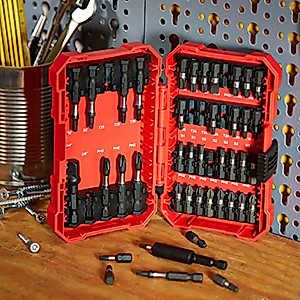 Amazon Basics 42-Piece Impact Screwdriver Bit Set Phillips, Slotted and Torx, One Size