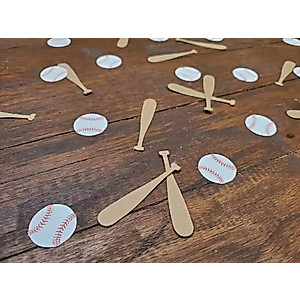 200Pcs-Baseball Table Confetti, Baseball Bat Confetti,Baseball Party Decorations,Table Decoration