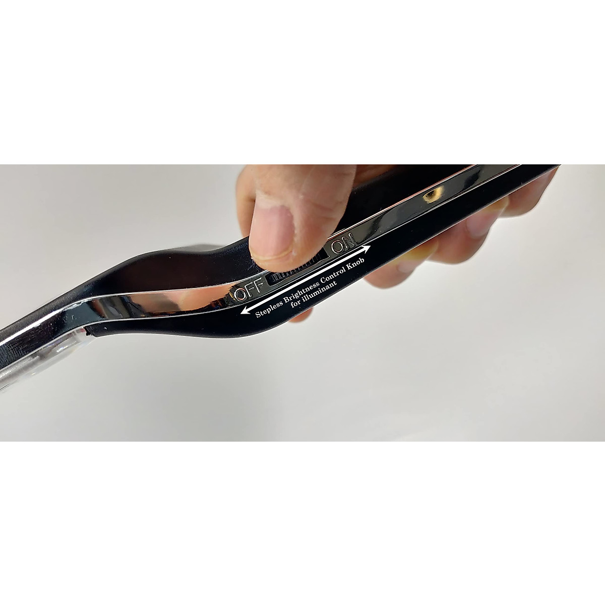 LED Handheld Magnifier for Reading 3x/6x Optical Magnifier for Low Vision, Visual Impairment, Magnifier for Seniors, Elderly People, Magnifier for Education, Office Work (Stepless Illumination adjust)