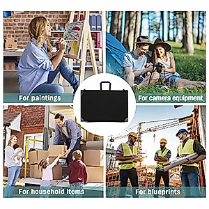 EUYZOU Art Portfolio Case, 24" x 36",Large Art Storage Folder with Handle, Poster Board Storage Bag, Art Carrying Tote Bag with Adjustable Shoulder Strap for Artwork
