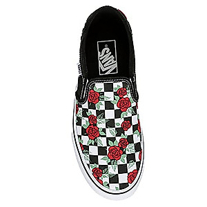 Vans Unisex Asher Slip On Sneaker - Multi Checkeredboard - Black 9.5