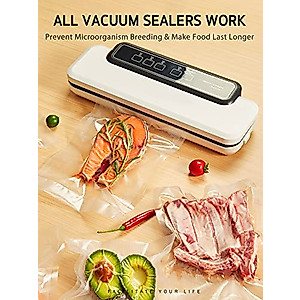 Syntus 8" x 150' Food Vacuum Seal Roll Keeper with Cutter Dispenser, Commercial Grade Vacuum Sealer Bag Rolls, Food Vac Bags, Ideal for Storage, Meal Prep and Sous Vide