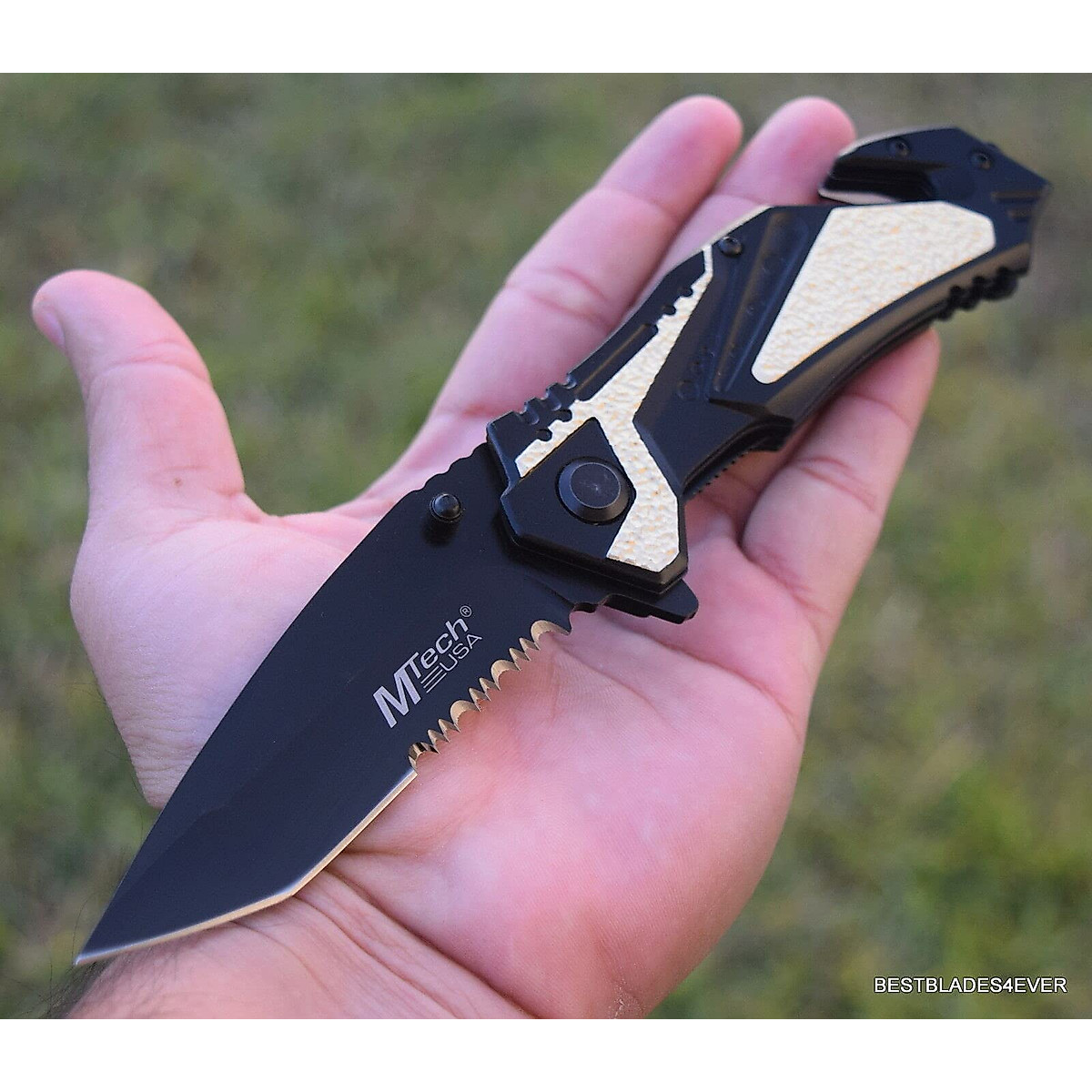 8.25 Inch Mtech Tactical Stainless Steel Open Folding Pocket Knife With Clip Outdoor Survival Hunting Knife for Camping by Survival Steel