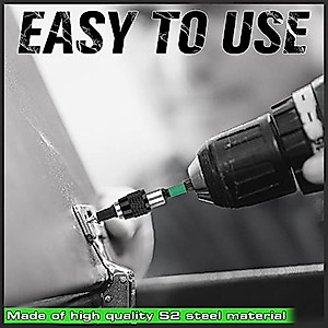 SWANLAKE 26-Piece Hex Head Allen Wrench Drill Bit Set, 1/4Hex Shank Quick Change Bit Holder, Metric and SAE S2 Steel Hex Bits Set