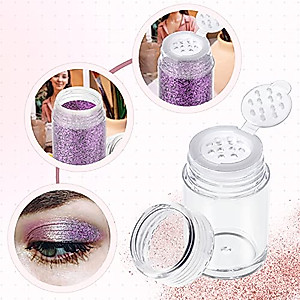 RAYNAG 6 Pieces Mini Empty Loose Powder Bottle Travel Cosmetic Glitter Powder Eye Shadow Powder Box with Sifter and Lids (3 Style)