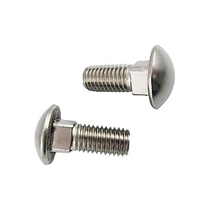 (5 pcs) 201 Stainless Steel Small Head Carriage Bolt, for Mechanical and Electrical and Other Metal Devices M6x60mm.