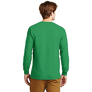 Gildan Ultra Cotton 6 Oz. Long-Sleeve T-Shirt (G240)- Irish Green,Large