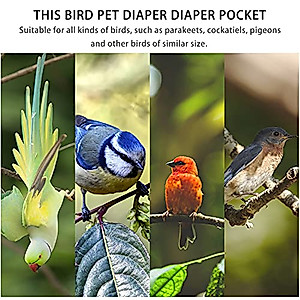 Ipetboom Rope Cotton Cockatiel Bird Pet Light Parrot Supplies Macaw Washable Nappy- Training & Harness Parakeet Suit Adjustable Budgie Clothes Pad Nappies Yellow Flight Pee Breathable S