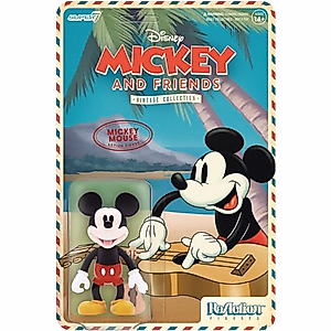 Super7 Disney Hawaiian Holiday Bundle - Mickey, Minnie, Donald Duck, and Goofy - 3.75" Action Figure Classic Movie Collectibles and Retro Toys