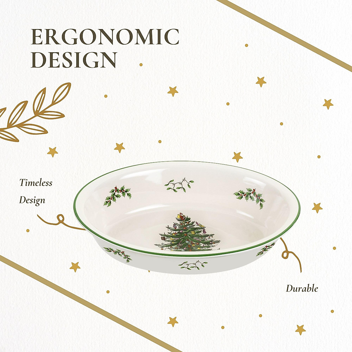 Spode Christmas Tree Oval Rim Dish