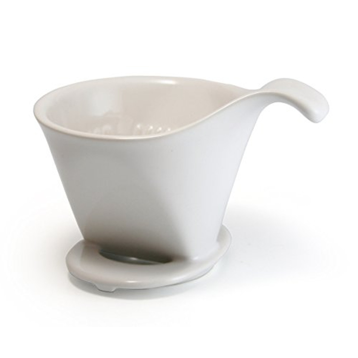 ZERO JAPAN Ceramic Coffee Dripper for #2 or #4 paper filter - Drip Cone Brewer - White
