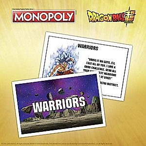 Monopoly Dragon Ball Super | Recruit Legendary Warriors Goku, Vegeta and Gohan | Official Dragon Ball Z Anime Series Merchandise | Themed Monopoly Game