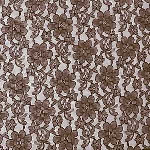 Zen Creative Designs Sheer Floral Lace Fabric by The Yard 58 Inch Wide/Light Weight Fabric/Craft & Sewing Material (1 Yard, Brown)