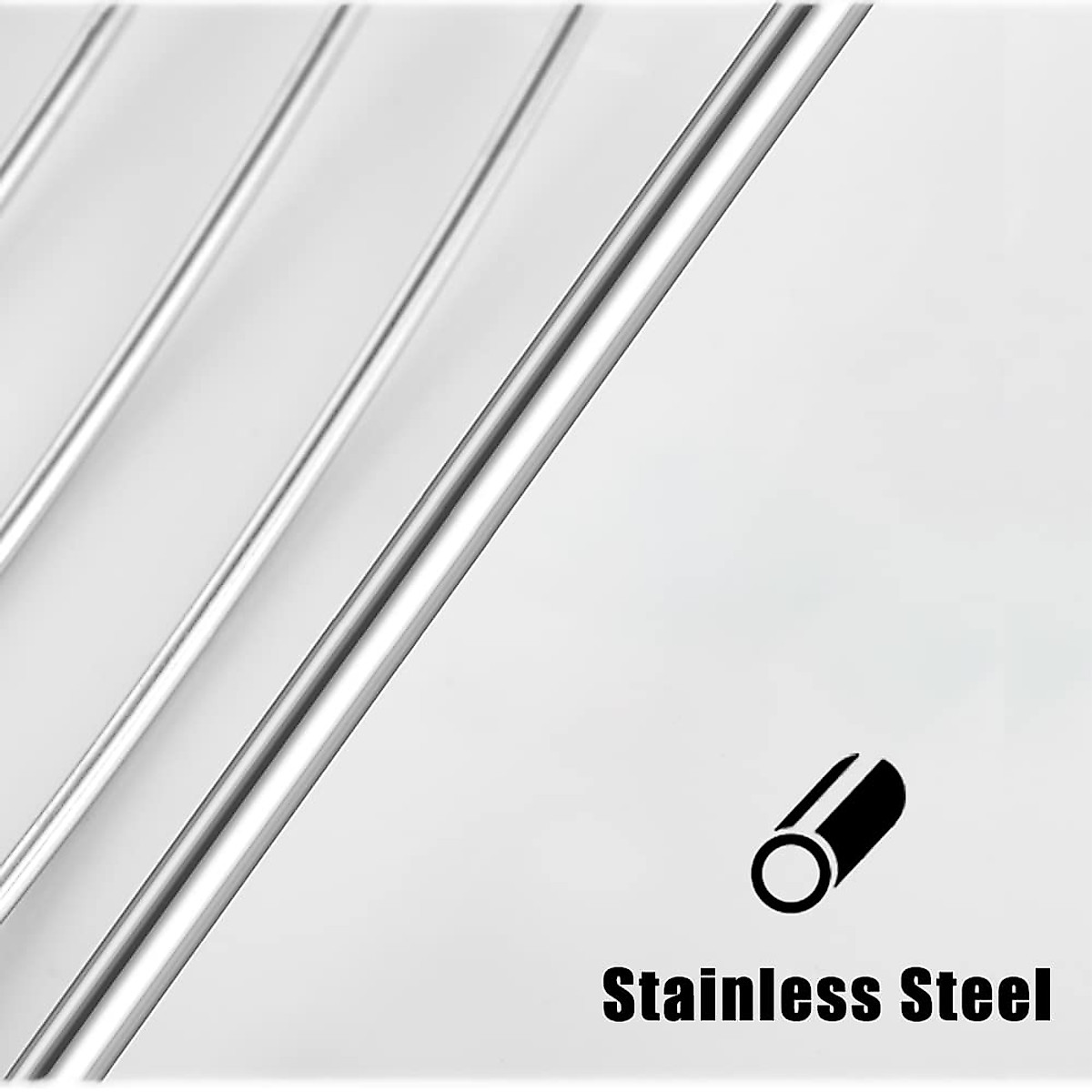 Rainspire Soap Dish Holder, No Drilling, 304 Rustproof Stainless Steel, Wall Mounted Soap Holder Soap Tray Bar Soap Sponge Holder for Bathroom & Kitchen, Square, Silver