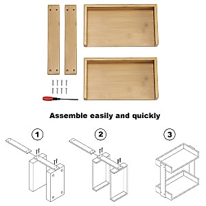 PELYN 2-Tier Countertop Organizer for Bathroom Counter, Makeup Organizer for Vanity Perfume Cosmetic Skincare Dresser Organizers Countertop for Bathroom and Kitchen
