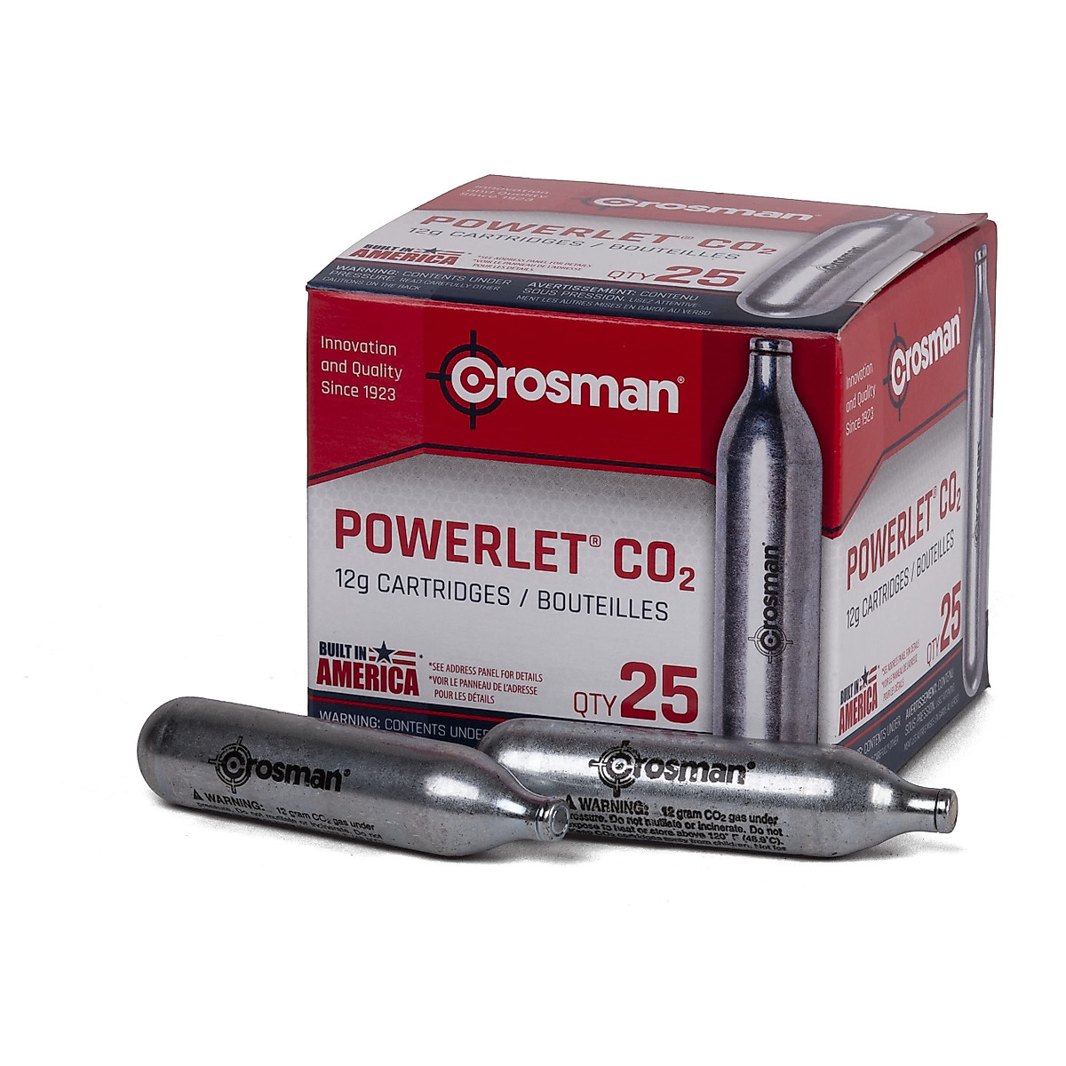 Crosman 25-Count 12-Gram CO2 Cartridges For Air Rifles And Air Pistols 2311-N