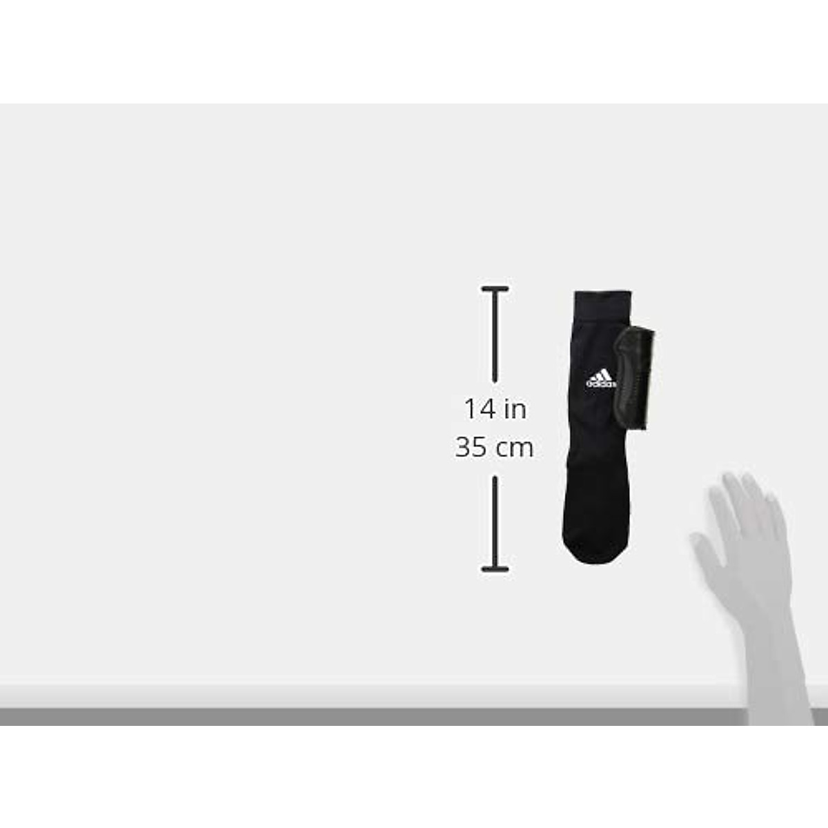 adidas Unisex-Child Performance Youth Sock Shin Guards, Black/White, Medium