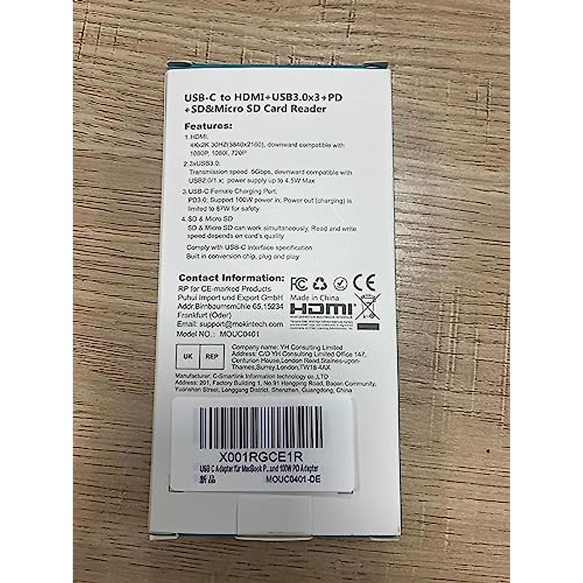 USB C Adapter for MacBook Pro/Air, MOKiN USB C Hub, Mac Dongle, 7 in 1 Multiports USB C Hub to 3 USB 3.0, 4K HDMI, SD/TF Card Reader and 100W PD Adapters for Dell HP Lenovo Surface and More