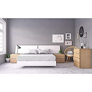 Nexera Queen Size Platform Bed, White