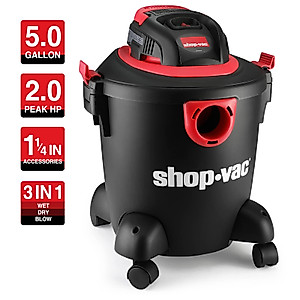 Shop-Vac 5 Gallon 2.0 Peak HP Wet/Dry Vacuum 2035000+ 90585 Foam Sleeve Filter 5 Pack