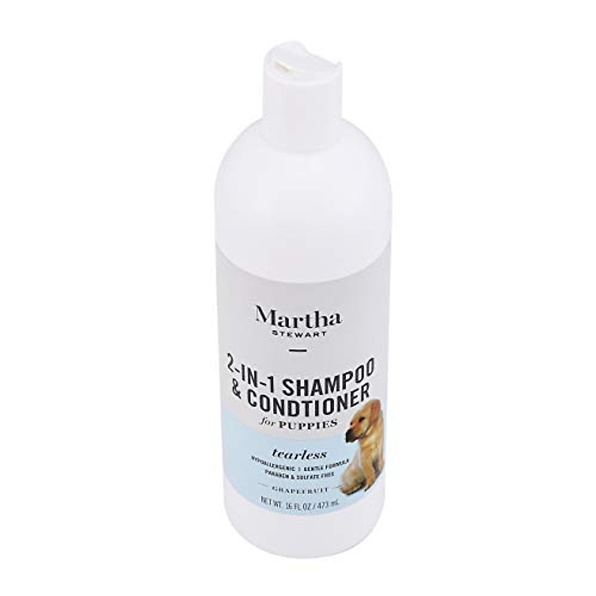 Martha Stewart for Pets 2-in-1 Puppy Shampoo with Grapefruit | Tearless Dog Shampoo and Conditioner, Safe for All Dogs and Puppies, 16 Ounce Bottle Dog Wash