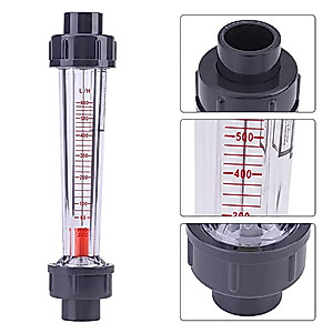 Deosdum 60‑600L/H Plastic Tube Liquid Water Rotameter LZS‑15D Flow Meter