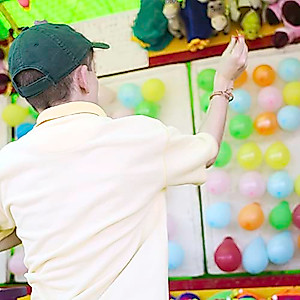 LovesTown Carnival Games Darts Balloons, 500PCS Circus Decorations Christmas Balloons Water Balloons with 10PCS Darts for Carnival Party Supplies