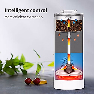 iMiGoo Portable Coffee Maker 8 OZ - Single Cup Coffee Percolator - Tea Maker - Electric Kettle - 304 Stainless Steel - AC 110-120V White