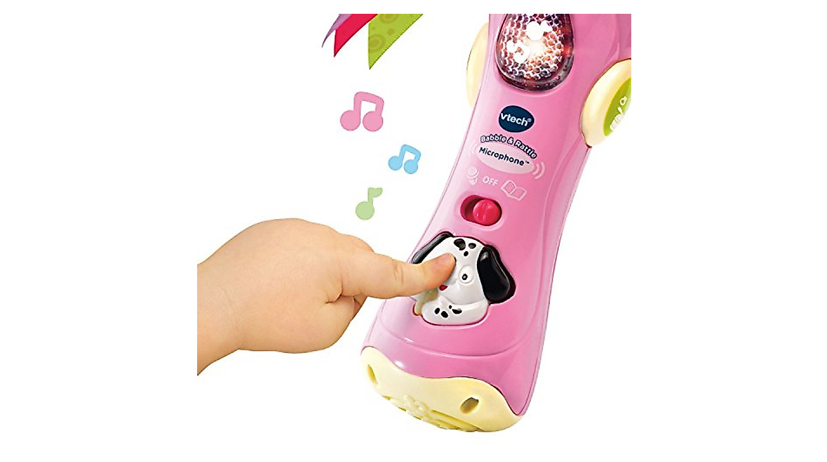 VTech Pink Babble Rattle Microphone - Fun Learning Toy