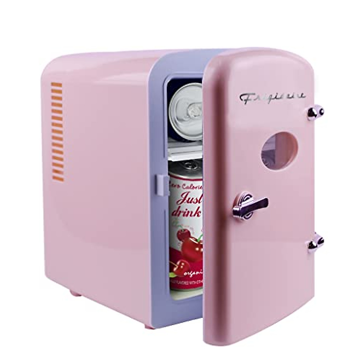 Frigidaire Pink EFMIS129- AMZ EFMIS129 Mini Portable Fridge, 4 litres Capacity Chills Six 12oz Cans, 100% Freon-Free & Eco Friendly, Beverage Cooler