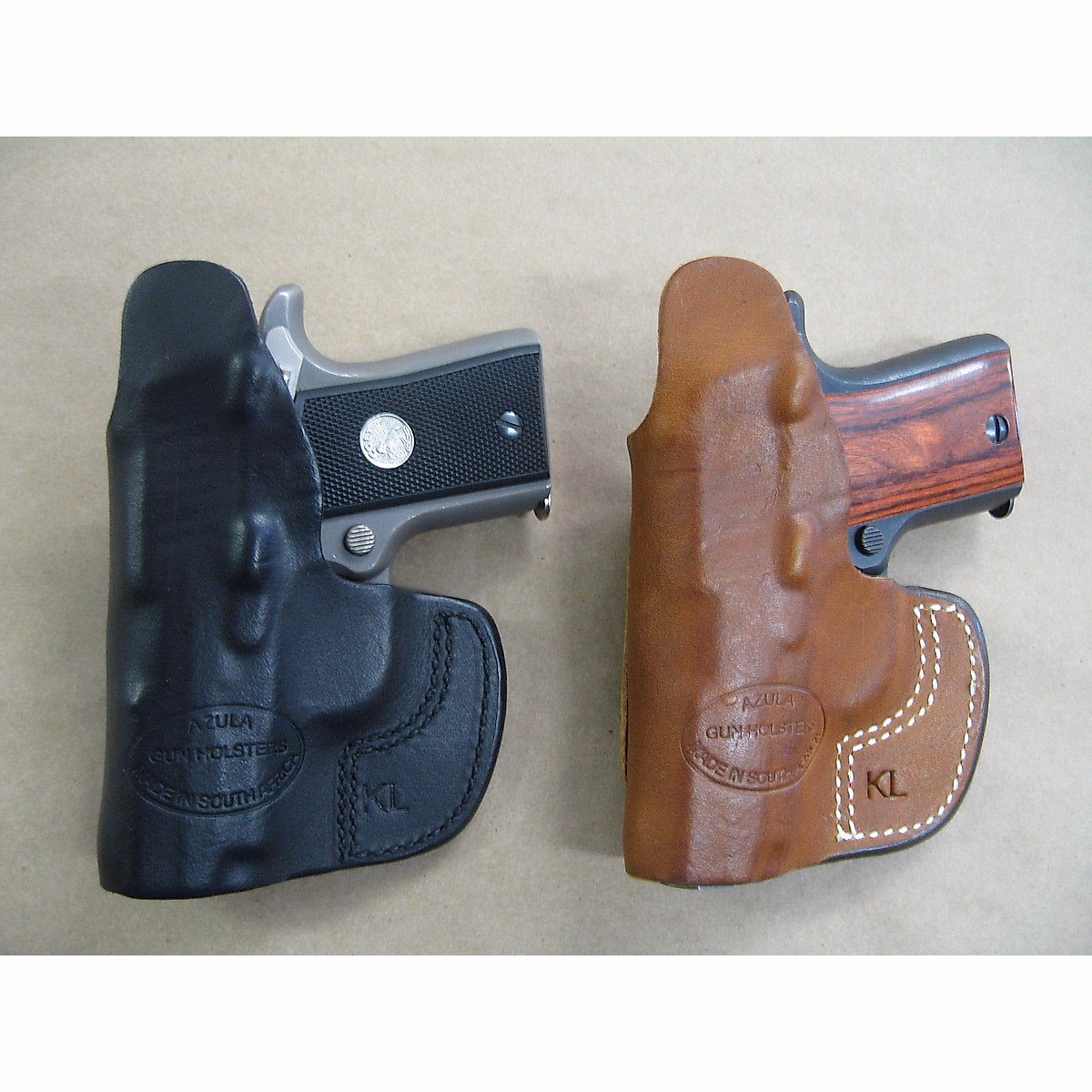 Azula Gun Holsters IWB in The Waist Band Leather Concealed Carry Holster for Colt 1908 Vest Pocket 25 Pistol TAN Right Hand