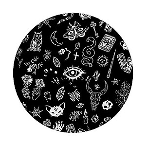 Witchy Gothic Black Spiritual Magic Wicca Mystic Witchcraft PopSockets Swappable PopGrip