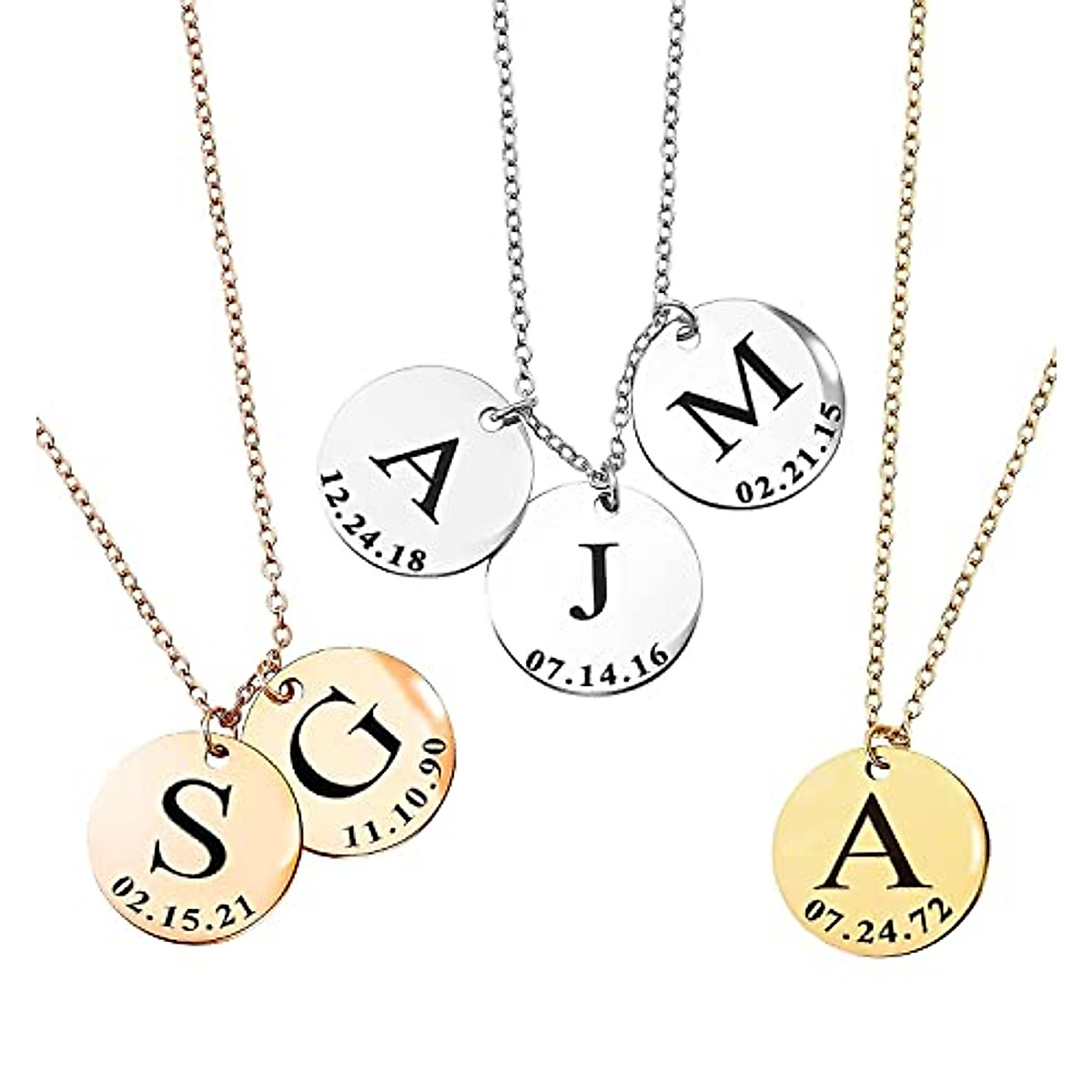 Personalized Gifts Initial Name Necklace Handmade Family Jewelry Gifts for Women Mom Grandma Family Gifts Graduation Day Gift for Best Friend Jewelry Friendship Necklace Letter Jewelry Gift -LCN-ID