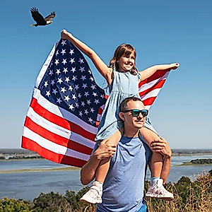 EcoNour American Flag for Outside 4x6 | Outdoor American Flag Heavy Duty Nylon Made for High Winds | Suitable for all Weather | US Flag 4x6 heavy duty outdoor | Embroidered USA Flag with Sewn Stripes