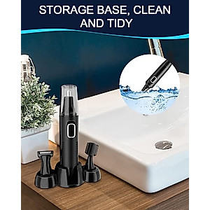 YUZHAII Ear and Nose Hair Trimmer, 8500RPM USB Rechargeable Nose Trimmer for Men and Women,Painless Nose Clippers Eyebrow Facial Hair Trimmer Kit,Dual Edge Blades for Easy Cleaning