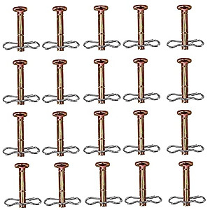Dokili 20 pcs Shear Pins + 20 pcs Cotters Pins for 738-04124A Cub Cadet MTD Troy Bilt 714-04040 738-04124 Snowblowers Replacement
