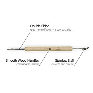 Augernis Pottery Sculpting Tools 32PCS Ceramic Clay Carving Tools Set for Beginners Expert Art Crafts Kid's After School Pottery Classes Club Children Students