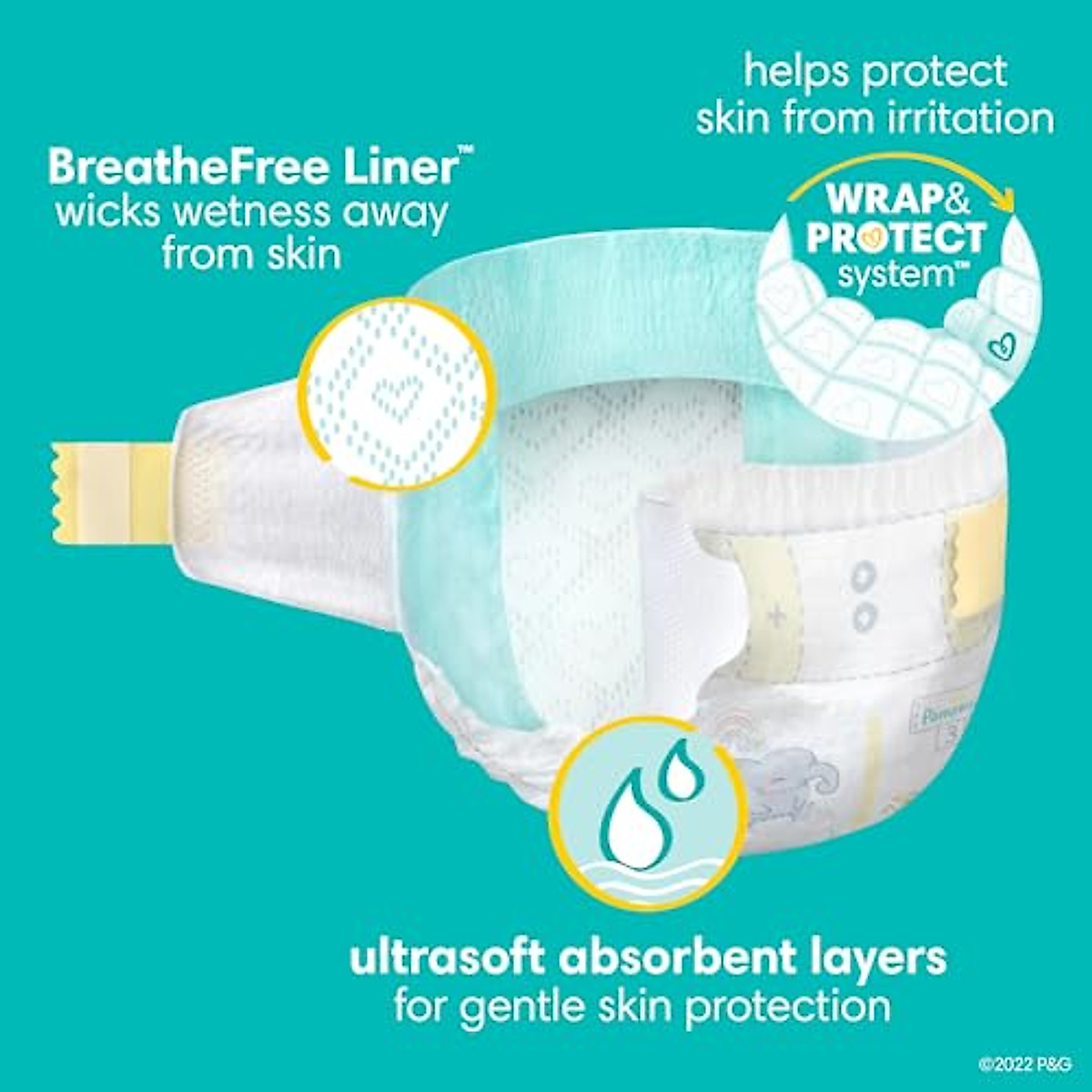 Pampers Baby Diapers - Swaddlers - Size 2, 148 Count, Ultra Absorbent Disposable Infant Diaper