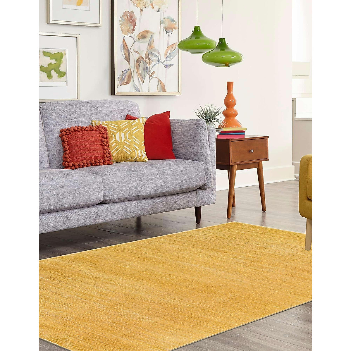Unique Loom Finsbury Collection Area Rug - Kate (3' 3" x 5' 3" Rectangle, Yellow)