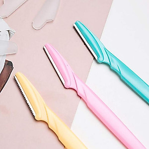 Eyebrow Trimmer 10pcs Portable Eyebrow Razor Shaver Shaper Facial Hair Remover Cutter Scissors Eyebrow Shaping Tool Face Makeup