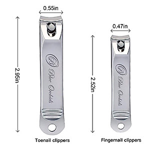 Nail Clippers - fingernail and toenail Clipper for Men and Women – Mens Nail Cutter Trimmer for Toe Nail and Finger Nail with Nail File and & Slant Tweezers