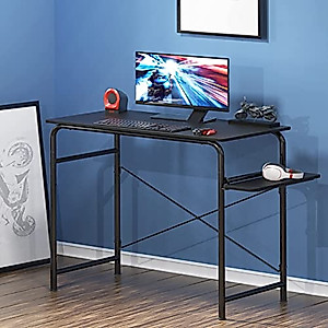 SHW Harrison 31-inch Home Computer Desk with Shelves, Black