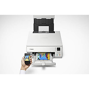 Canon TS6320 All-in-One Wireless Color Printer with Copier, Scanner and Mobile Printing, White, Works with Alexa