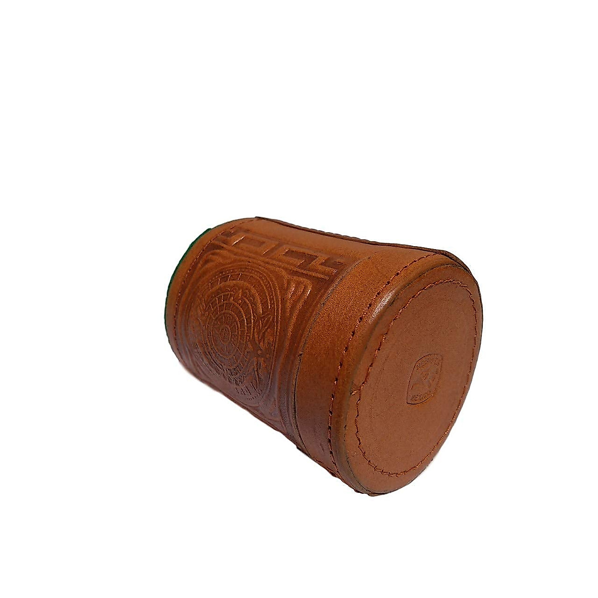 Cup Poker dice Game Set with Cup Leather Lined (cubilete)…Honey