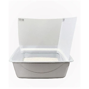 Cat Litter Box Pee Shield - 3 Pack - The Original - Helps Prevent Litter Scatter and Urine from Going Outside of The Litter Box. Wipe Clean in Place or Remove for Cleaning and reattach.