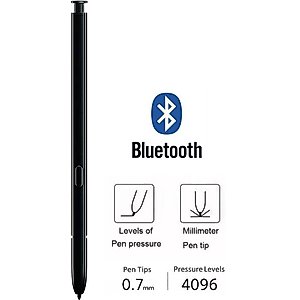 Note 10 S Pen Replacement (with Bluetooth) for Samsung Galaxy Note 10, Note 10 Plus, Note 10+ 5G with 5*Tips/Nibs (Black)